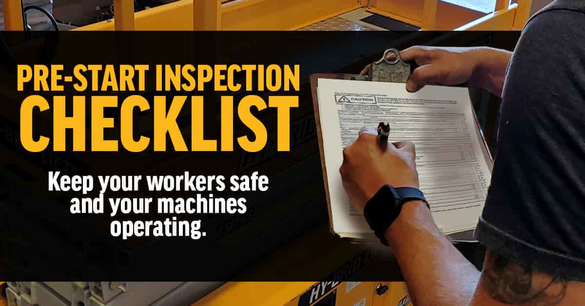 The Importance of the Pre-Start Inspection Checklist | AXCS Equipment